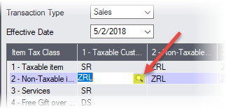 Setting the SST tax code mapping